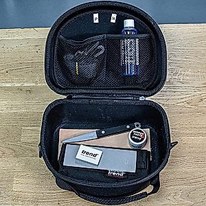 Trend Complete Sharpening Set: 6 Inch Diamond Bench Stone, Tapered File, Leather Strop, Lapping Fluid, Mirror Paste, Cleaning Block & Storage Case, DWS/KIT/K