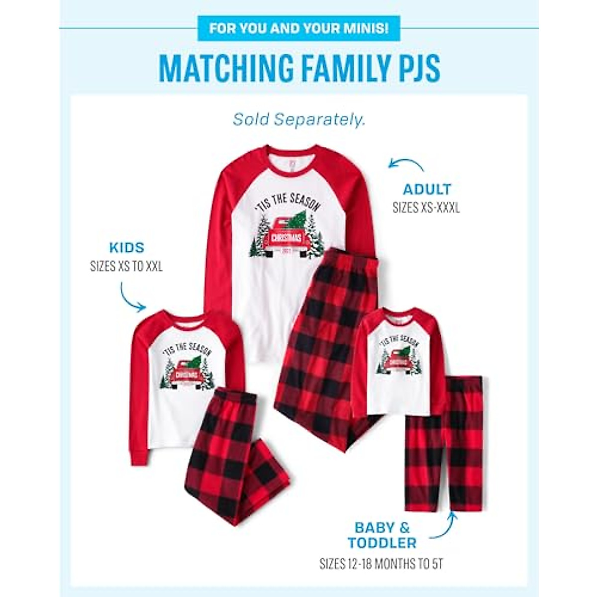 The Children's Place,Family Matching, Christmas Pajama Sets. Fleece,RUBY,Large (10/12)