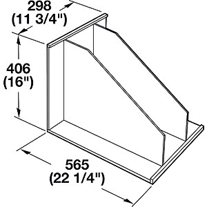 Maple Wood 10-1/4 Inch Wide Vertical Tray Divider Organizer with 3 Sections for 12 Inch Cabinets (1)