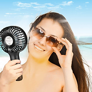 2-Pack Upgraded 5000mAh Portable Handheld Fan 3 Speed Mini USB Strong Wind 7-20 Hours Runtime Personal Electric Small Fan for Travel Office Outdoor