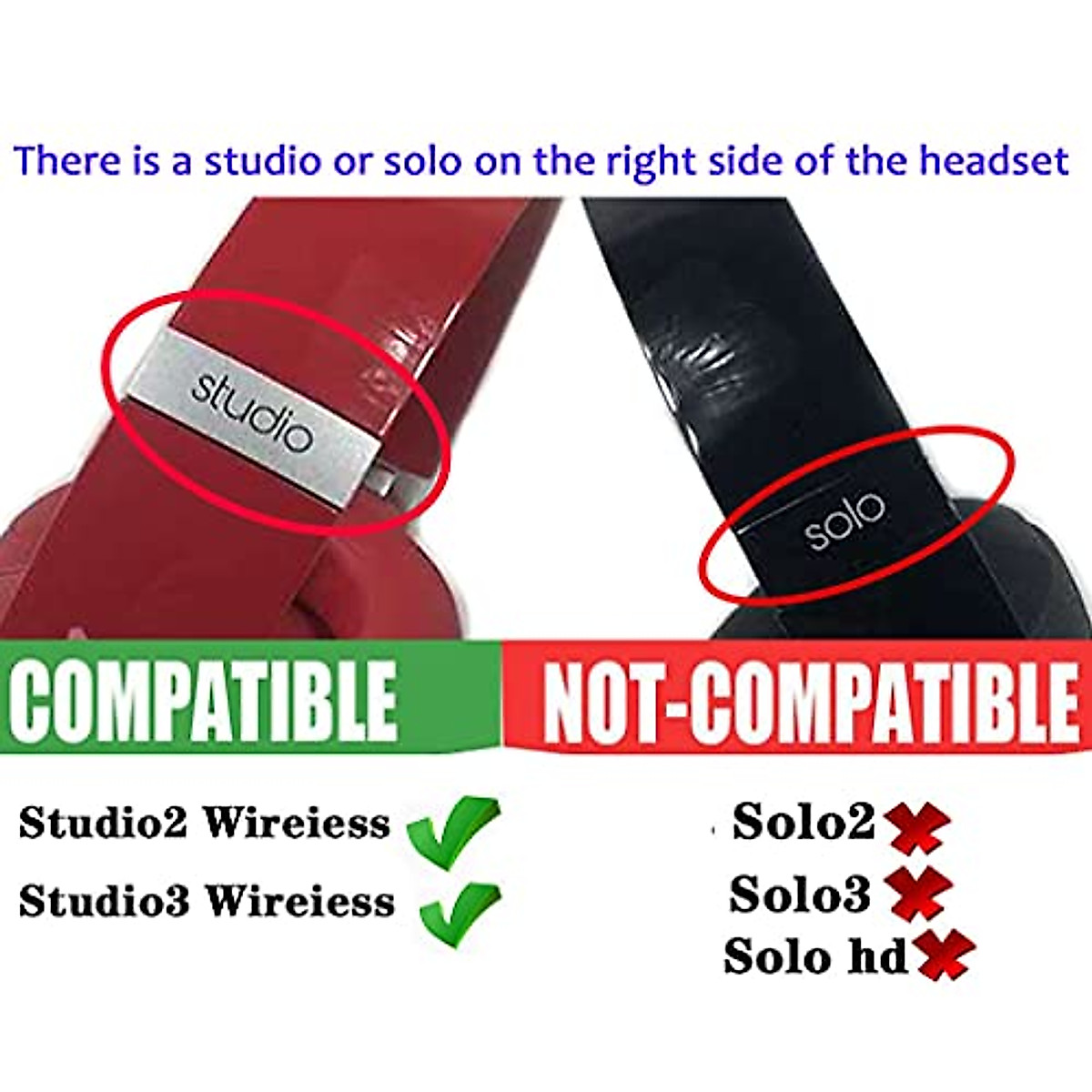 Studio 3 Headband Replacement Parts Accessories Studio 2 Headband Repair Kit Compatible with Studio 3.0 / Studio 2.0 Wireless Top Headband(Studio3-Grey Gold)