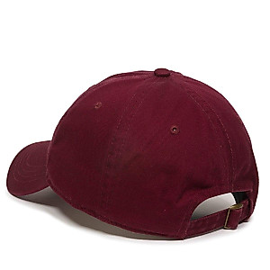 DSGN By DNA Ghost Baseball Cap Embroidered Cotton Adjustable Dad Hat Burgundy