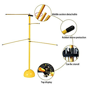 Retyion Kids Basketball Training Equipment Dribble Stick Adjustable Height Basketball Dribble Trainer for Indoor Outdoor