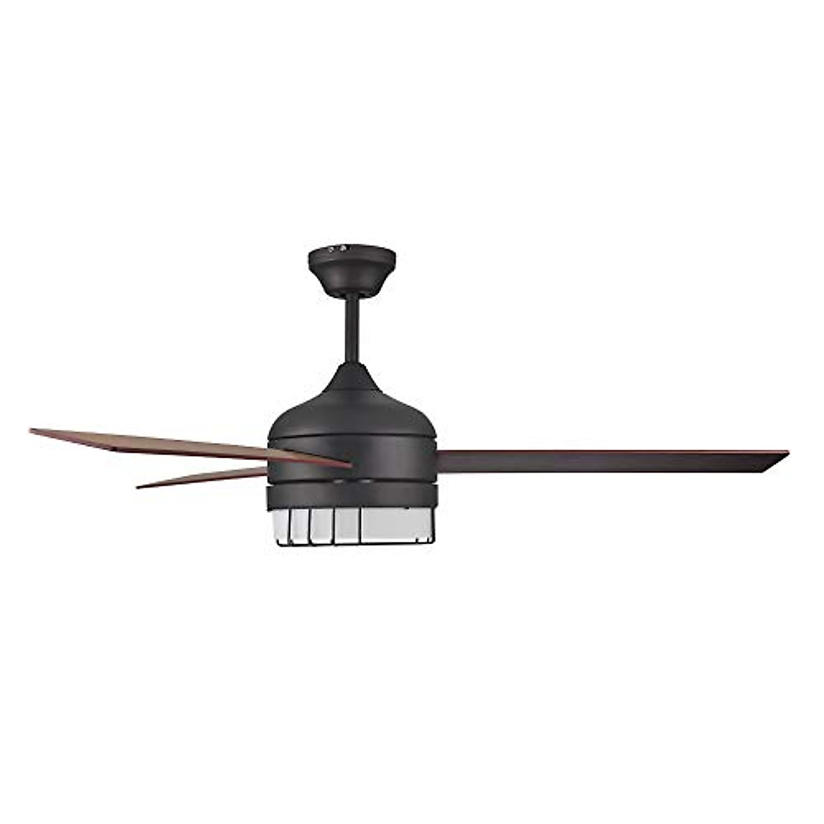 Design House 157347 Ajax Industrial Modern Indoor Ceiling Fan with LED Light Kit, 3-Blades, Reverse Airflow, Wall Control, 52-inch, Oil Rubbed Bronze