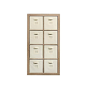Sauder Stow-Away 8-Cube Organizer, L: 30.91" x W: 15.39" x H: 57.87", Lintel Oak Finish