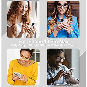 Ktele Compatible with iPhone 13 Pro Max Case 6.7 inch Premium Liquid Silicone with [Soft Anti-Scratch Microfiber Lining] Gel Rubber Full-Body Bumper Protection Case for iPhone 13 Pro Max - White