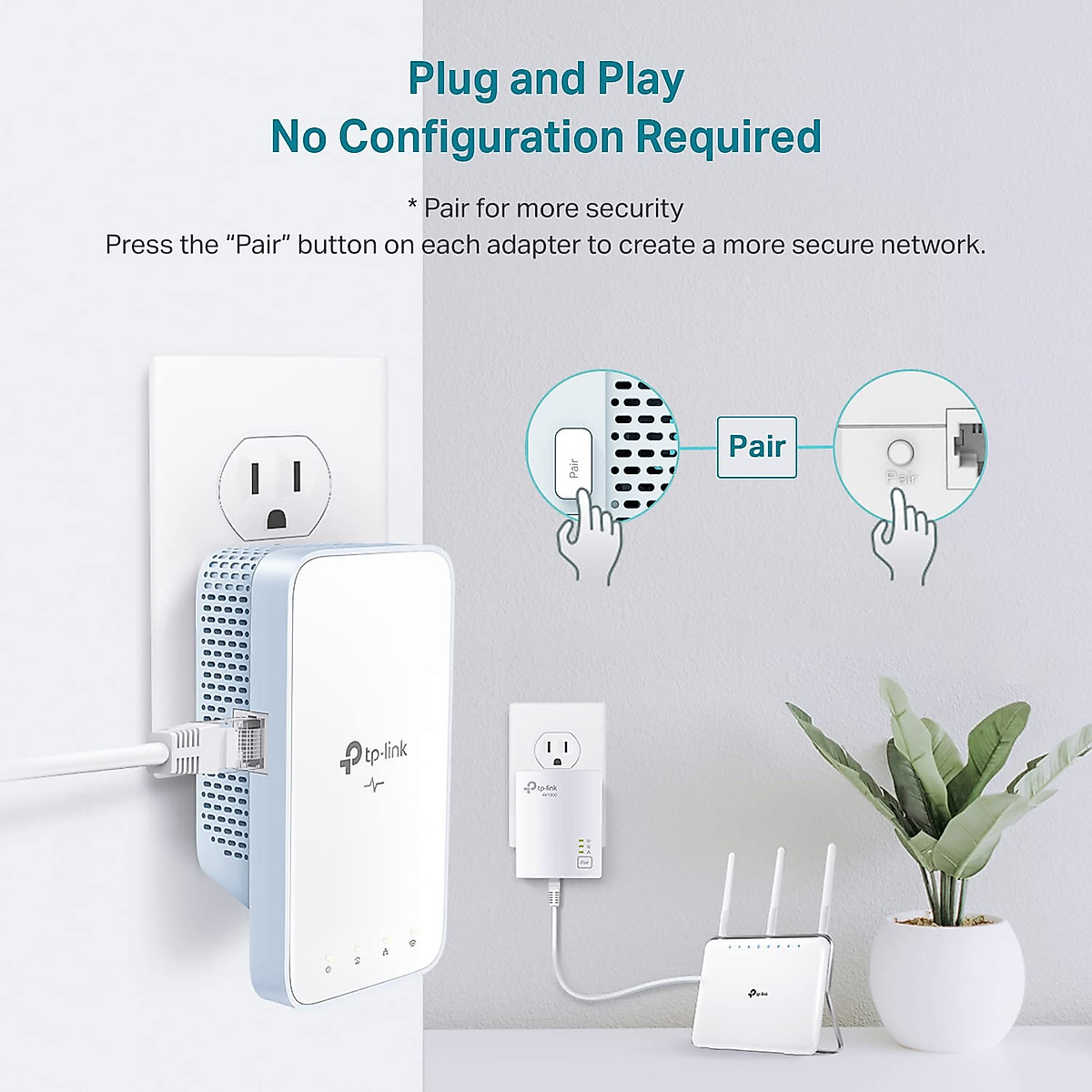 TP-Link Powerline WiFi Extender (TL-WPA7517KIT) - AV1000 Powerline Ethernet Adapter with Dual Band WiFi, OneMesh, Gigabit Port, Ethernet Over Power, Plug & Play