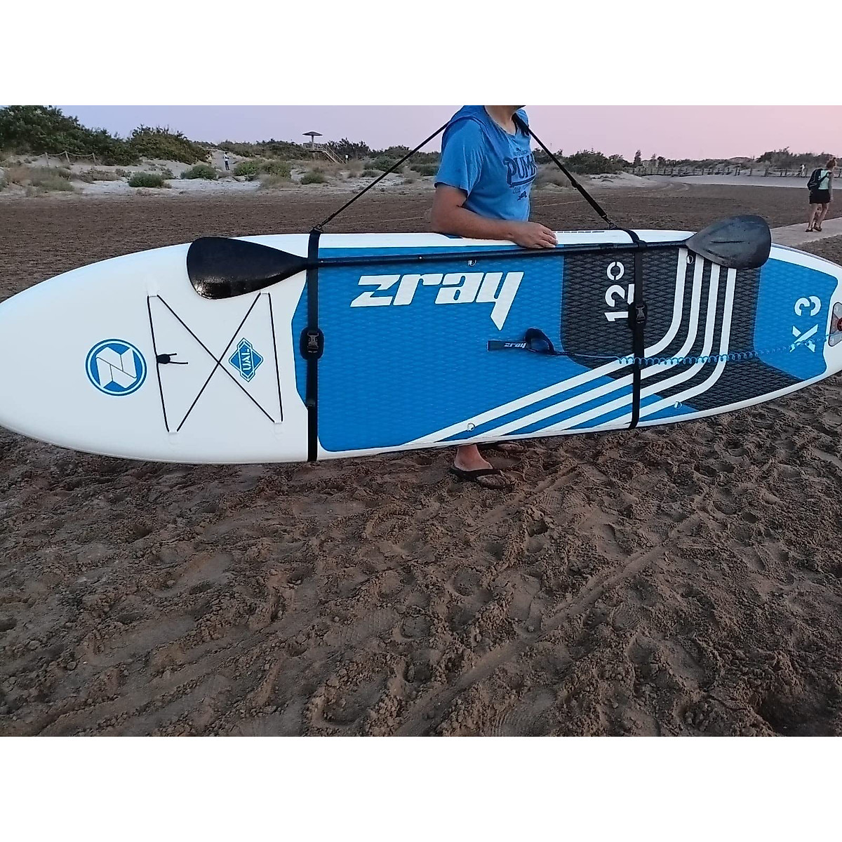 DEEALL Kayak Carry Strap Portable Stand up Surfboard Shoulder Strap Paddleboard Canoe SUP Carring Strap Adjustable Nylon Carry Belt