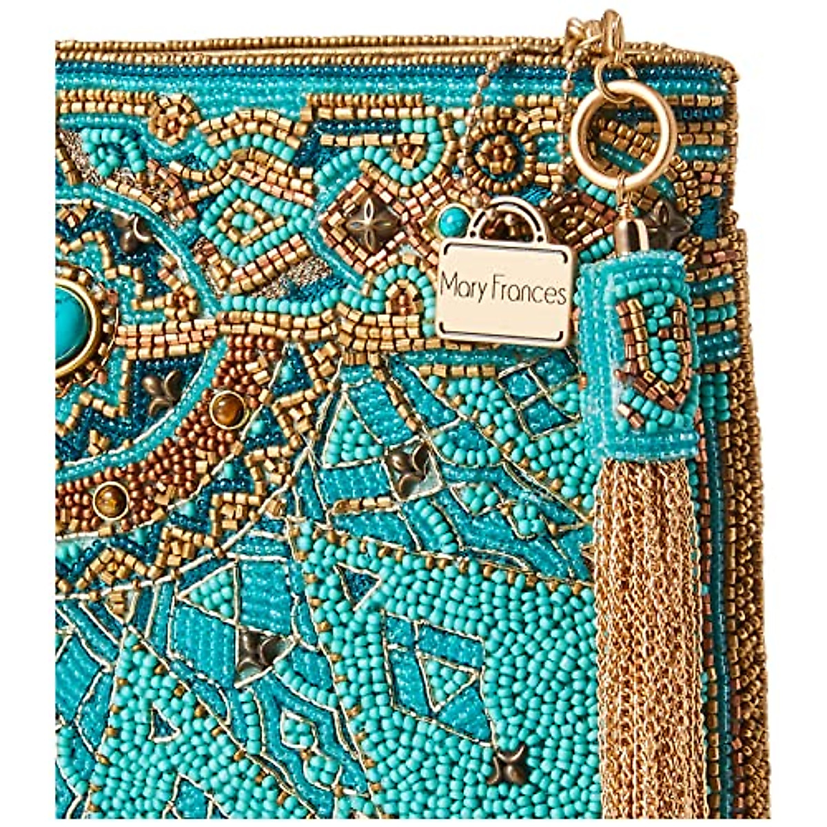 Mary Frances New Day Crossbody Clutch Handbag, Turquoise