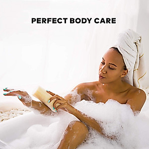 YEMTAL Natural Loofah Sponges Organic Luffa Bath Shower Sponge Exfoliating Body Back Scrubber for Men Women Adults SPA Beauty Bathing Daily Care - 4 PCS