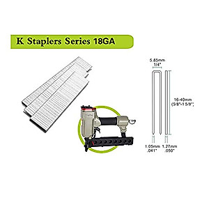 meite 18 Gauge 1/4-Inch Crown 90 Series by Leg Length 1-1/4-Inch Galvanized Mideum Wire Staples Upholstery Staples(5000pcs/Box) (2 Boxes)