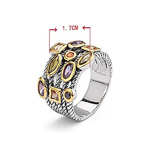UNY JEWEL Ring Beautiful Multi CZ Twisted Cable Wire Designer Fashion Brand Vintage Love Antique Womens Jewelry (7)