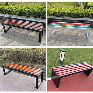 VOLDAX Outdoor Bench Seat - Backless Patio Garden Bench, Anti Corrosive Solid Wood Park Benches, for Outdoor Beach, Sunbathing, Patio, Pool, Lawn, Outdoor Furniture (Size : 150cm/59in)