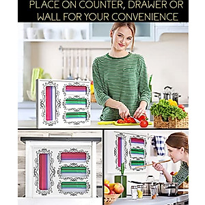 Hoshier SPECIAL LAUNCH PRICE DISCOUNT - Ziplock Bag Organizer for Drawer, Baggie Organizer for Drawer