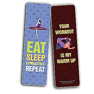 Creanoso I Do Gymnastics Bookmarks (10-Sets X 6 Cards) – Daily Inspirational Card Set – Interesting Book Page Clippers – Great Gifts for Adults and Teens