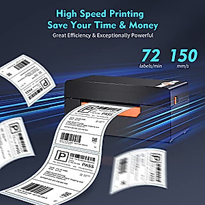 FIRINER Bluetooth Thermal Shipping Label Printer, Wireless 4x6 Label Printer for Shipping Packages, High Speed Shipping Label Printer, Compatible with Windows, Mac, Amazon, Ebay, UPS, FedEx, Shopify
