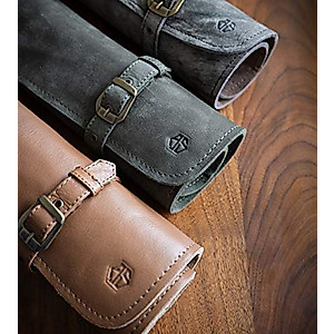 Knife Roll Bag Genuine Leather – Chef`s knife bag 7 slots – Leather Knife Case Sam (brown)