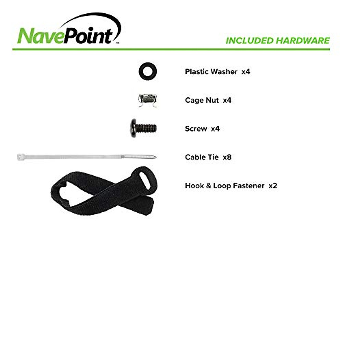 NavePoint 48-Port CAT6 Patch Panel,2U, Black