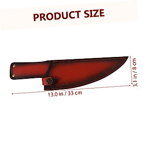 Luxshiny Camping Knives Chef Knife Set Cover Guard Protector Protector for Kitchen Brown Blade Regenerated Leather Round Buckle Shun Knife