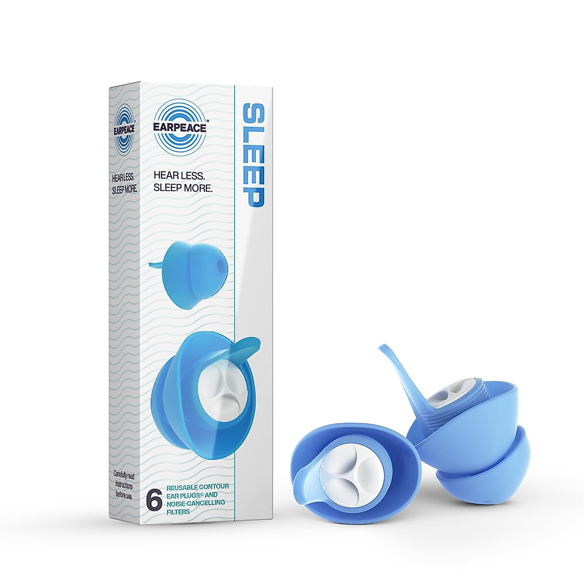 EARPEACE Sleep Earplugs - Comfortable Ear Plugs for Sleeping - Noise Reduction Ear Plugs for Sleep