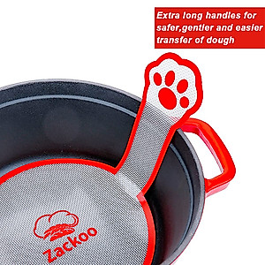 Zackoo Silicone Baking Mat for Dutch Oven Baking - Long Handles Bread Baking Sling Transferable Dough - Easy to Clean -Environmentally Friendly Alternative to Parchment