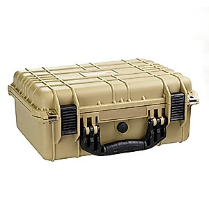Eylar Standard 16" Gear, Equipment, Hard Camera Case Waterproof with Foam TSA Standards (Tan)