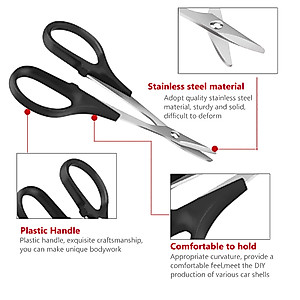 RC Car Body Scissor, Plastic Shell Metal Curved Scissors Model Craft Body Cutting Tool for Remote Control Racing Drift Car Truck Vehicle