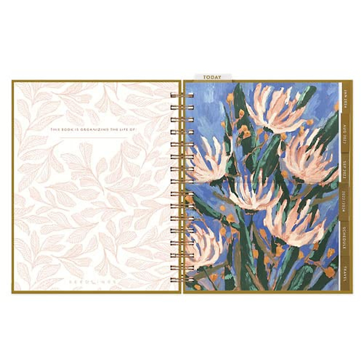 Legacy Pretty Petals Blue 8.5 x 7.25 Paper Seedlings 17 Month 2023-2024 Faith Planner