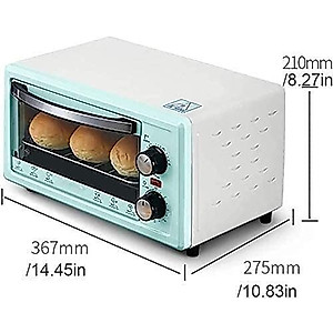 Convection Toaster Oven, Mini Oven with Grill Rotisserie Electric Oven and Hob Packages Hob Cookers Timing Wide-Area Temperature Control 11L Mini Ovens Toaster Oven Air Fryer, (Color : Pink)