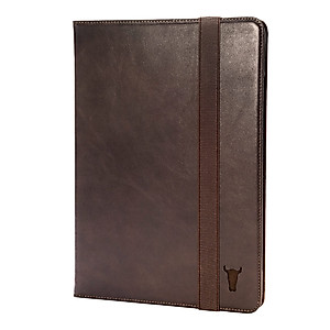 TORRO Case Compatible with iPad 9th, 8th & 7th Generation (10.2”) – Genuine Leather iPad 10.2 Case with Stand and Wake/Sleep Function (Dark Brown)