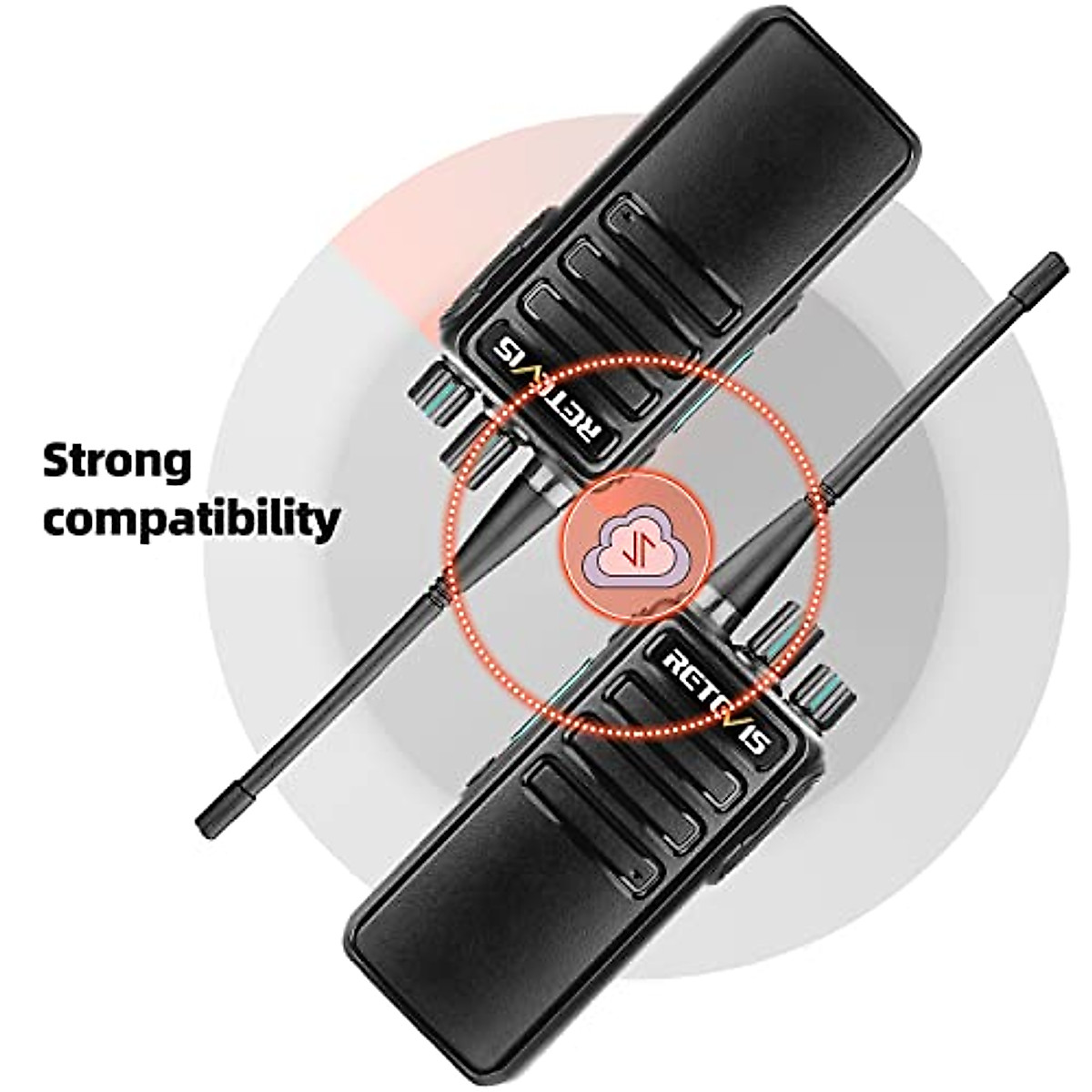 Retevis RB29 2 Way Radio for Adults, Walkie Talkies Long Range with Earpieces, Strong Compatibility, USB Charger, Hands Free Two Way Radio for Warehouse Education Commercial (10 Pack)