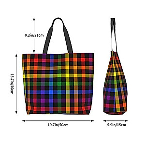 ASYG Cute Rainbow LGBT Gay Pride Women Tote Bag Large Shoulder Bag Top Handle Handbag For Shopping, Work, Travel