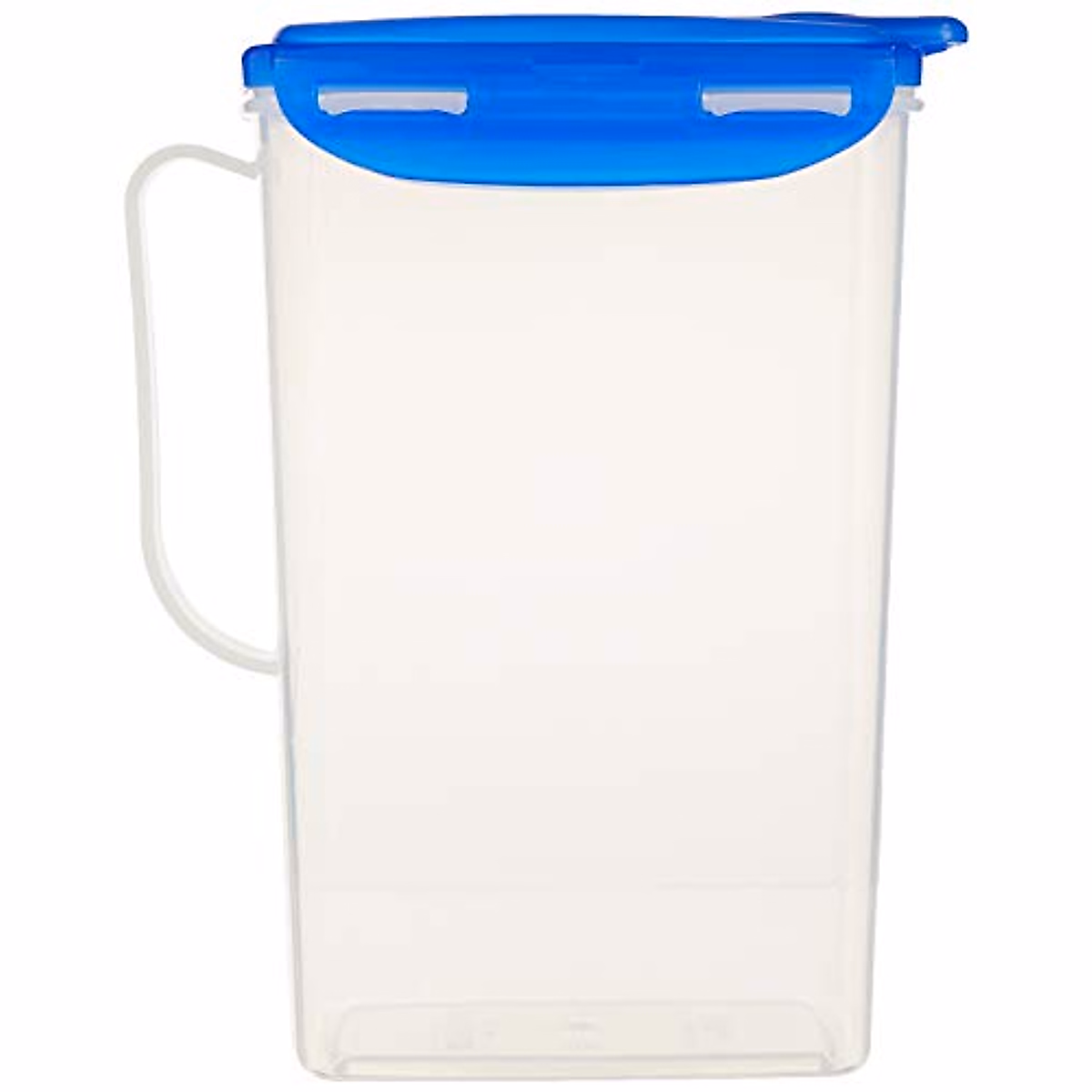 LocknLock Aqua Fridge Door Water Jug with Handle BPA Free Plastic Pitcher with Flip Top Lid Perfect for Making Teas and Juices, 2 QT, Blue