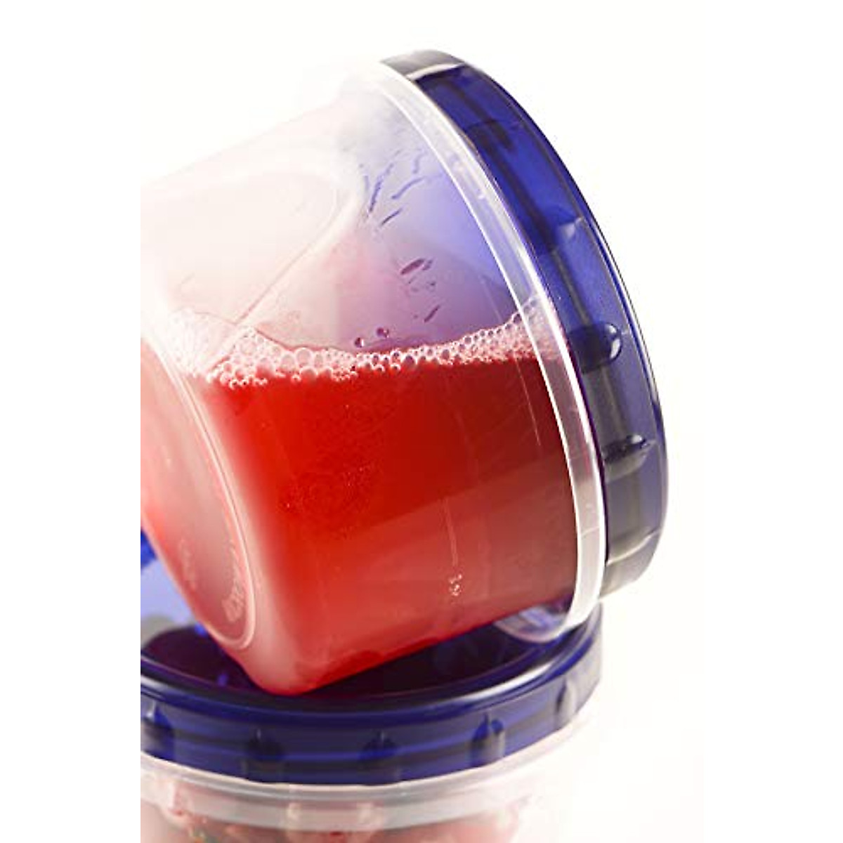 [5 PACK] 16 oz Twist Top Storage Deli Containers - Airtight Reusable Plastic Food Storage Canisters with Twist & Seal Lids, Leak-Proof - Meal Prep, Lunch, Togo, Stackable, BPA-Free Snack Containers