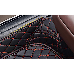 Muchkey car Floor Mats fit for 95% Custom Style Luxury Leather All Weather Protection Floor Liners Full car Floor Mats red