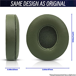 GIGRIN Replacement Ear pads for Beats Solo 3 Wireless Headphones & Beats Solo2 Headphones, Soft Protein Leather, Increase thickness (Turf Green)