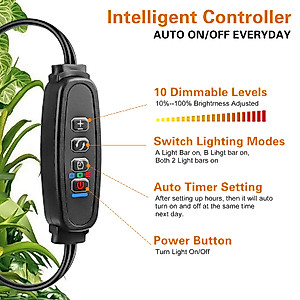 Grow Light Strip waterproof Grow Lights for Indoor Plants Full Spectrum plant grow lights indoor with Auto ON/Off Timer White Red 120 LEDs Sunlike Grow Lamp for plant light for indoor plants （6.56FT）