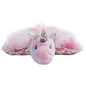 Pillow Pets 18” Sweet Scented Cotton Candy Unicorn Stuffed Animal Plush Toy, Pink
