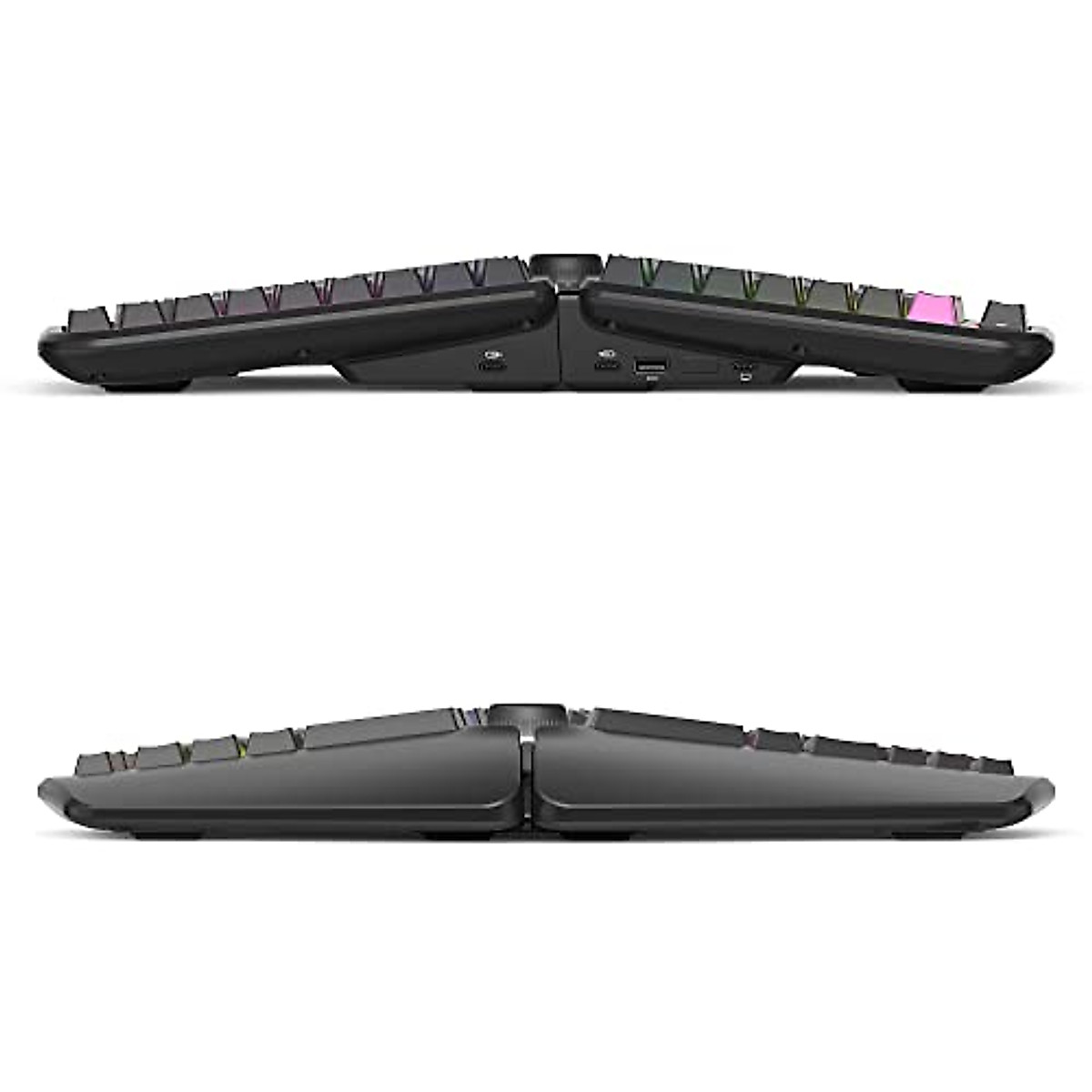 Cloud Nine ErgoTKL Ergonomic Tenkeyless Mechanical Keyboard for PC – Kailh White – TKL RGB Backlit Ergo Split Key Board