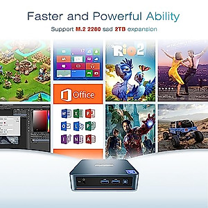 Trycoo WI-4 Mini PC with Intel N5105(2.9GHz) Processor,16GB DDR4 RAM and 512GB M.2 2280 SSD Mini Desktop Computer,BT4.0,Dual WiFi,Dual 4K HD HDMI Ports,Gigabit Ethernet for Home/Office/Study