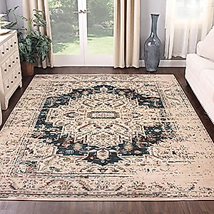 SUPERIOR Marquis 2' 7" x 8' Indoor Area Rug, Teal