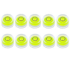 10Pcs Small Circular Bubble Level 10x6mm Mini Round Bullseye Spirit Levels Measuring Tools