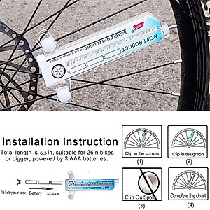 Bike Wheel Light Bicycle Motorcycle Bike Tyre Tire Wheel Lights 32 LED Flash Spoke Light Lamp 32 Different Patterns Change Outdoor Cycling Lights for Bike Wheel (1 Pack)