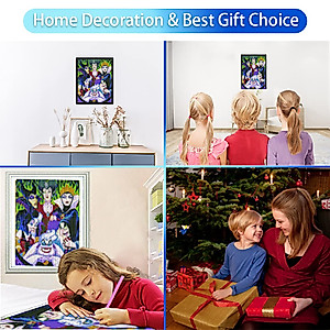 DIY 5D Diamond Painting by Numbers Kits for Adults,16"X12" DIY Paintings Crystal Rhinestone Diamond Embroidery Full Drill Cross Stitch Kit Pictures Arts Craft for Home Decor (Witch, 16"X12")