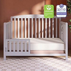 Dream On Me Baby Fairy 5” Foam Crib & Toddler Bed Mattress in a Box, White I Greenguard Gold Certified I JPMA Certified