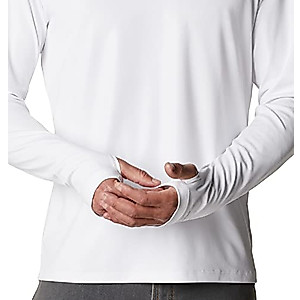 Columbia Men's M Sun Deflector Summerdry Long Sleeve Shirt, White, X-Large