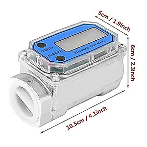 Flow Control Meter 1 Digital Flow Meter,Gas Oil Fuel Flowmeter,Pump Flow Meter Fuel Flow Meter,High Accuracy,for Kerosene, Gasoline Used in Petroleum,Food, Etc. (Color : Accessory 2, Siz