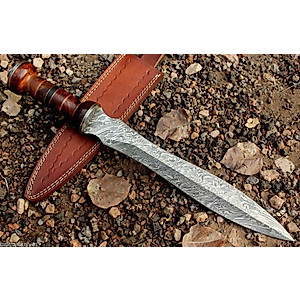 Wilson Roy Custom Hand Made Damascus Steel Dolch Greek Knife Roman Gladius Knife/Sword Gladiator Knife