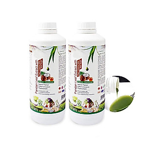 2 Bottles of Pandan Leaf Extract With Virgin Coconut Milk Concentrate (1000g) ,Natural Color Chlorophyll, Fresh Vanilla of the East, Natural Asian Gourmet Baking Ingredient