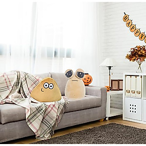 JIXIAOZUAN 8.6in Alien Pou Plush Toy,Cute Emotion Alien Plushie Stuffed Animal Pillow Christmas Birthday Gifts for Boys and Girls (1pcs Alien Plush Toy)